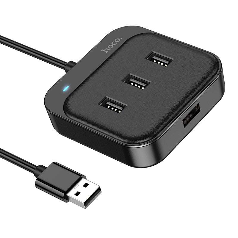 USB hub Hoco HB31 Easy 4-in-1 converter USB to 4xUSB2.0 1.2m black ...